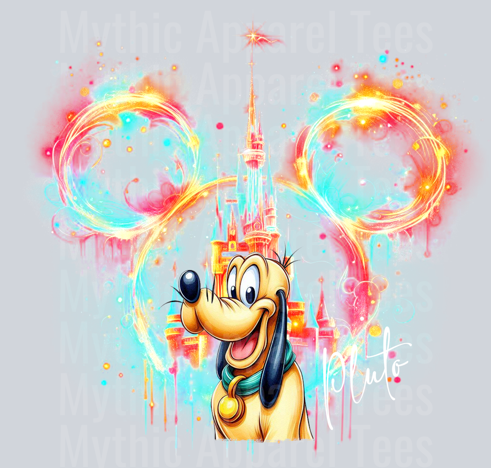 Pluto Castle Disney Classic Character DTF Transfer
