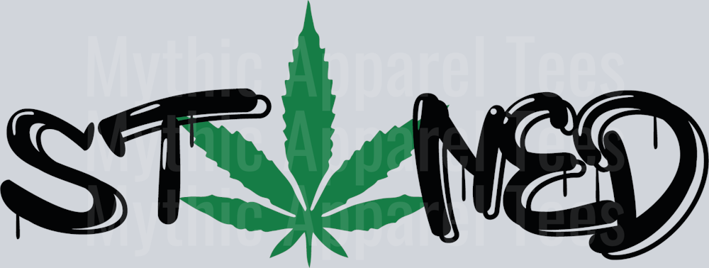 Stoned Weed Plant DTF Transfers for Apparel and Crafts
