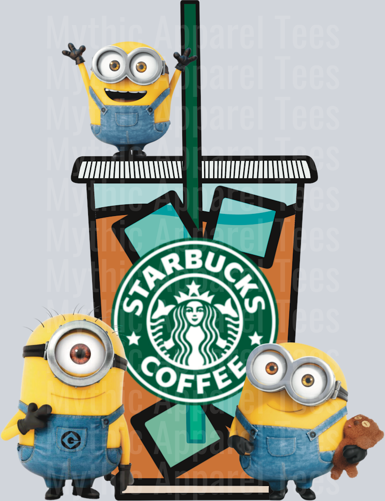 Starbucks Minions Coffee DTF Transfers for Fun Apparel
