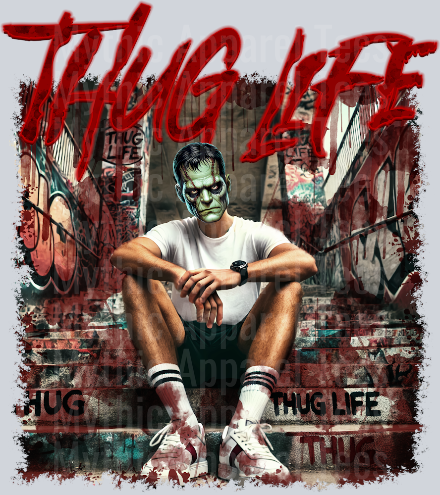 Frankenstein Bloody Steps Horror DTF Transfers for Apparel