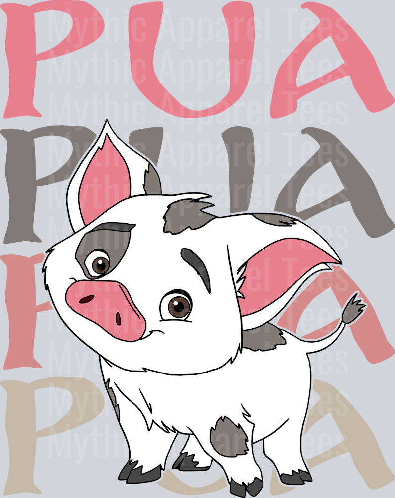 Pua 2 Disney Moana DTF Transfers for T-Shirts