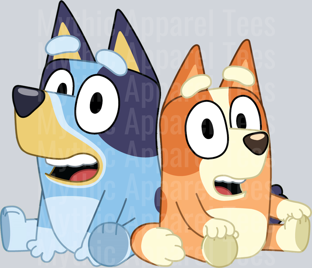 Happy Bluey DTF Transfers for Apparel and Crafts