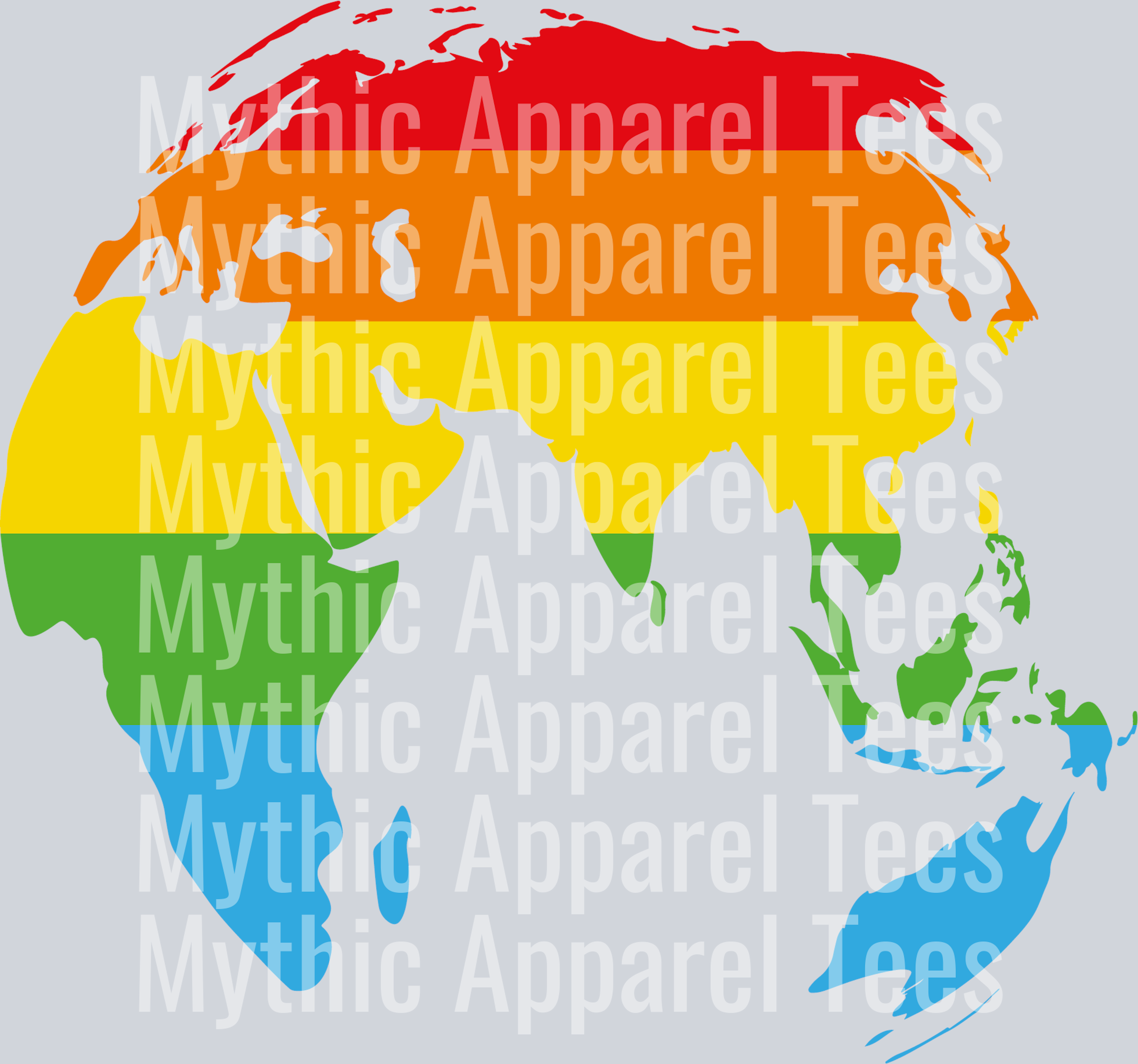 World Pride Map LGBTQ+ Transfer for T-shirts and Apparel