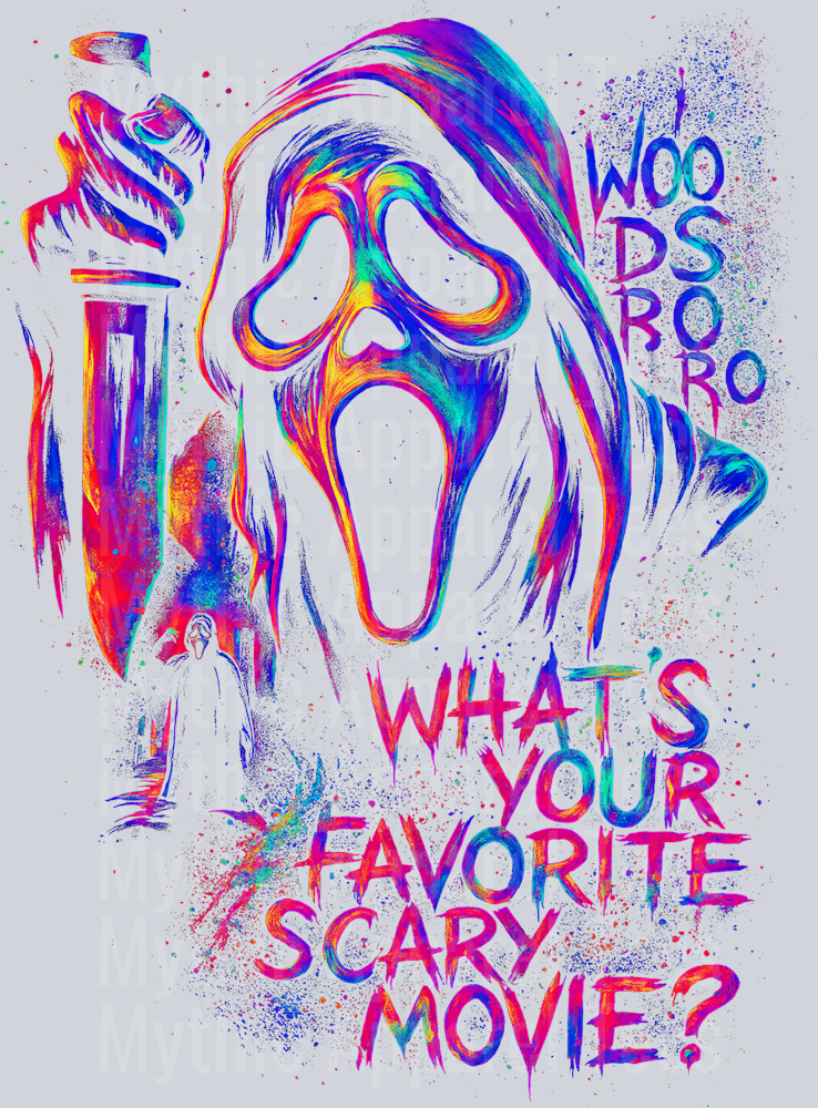 Ghostface DTF Transfer for Shirts - Horror Theme Design