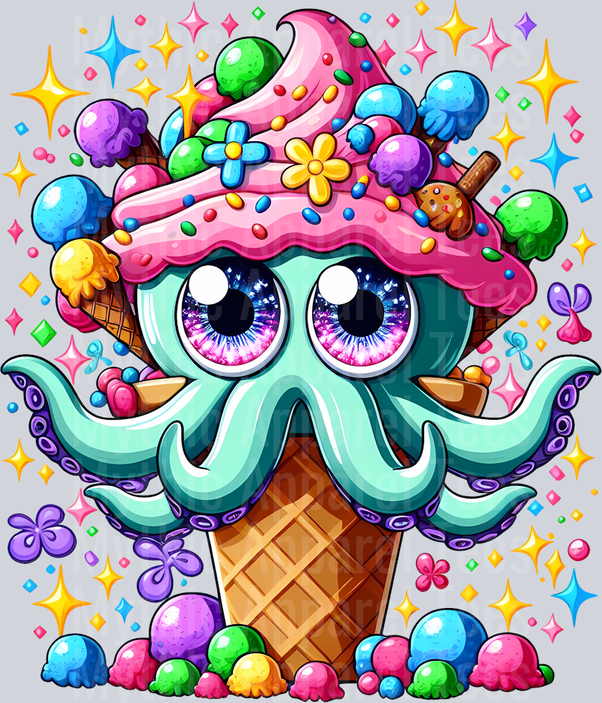 Squidward Ice Cream Cone Transfers for Summer Fun