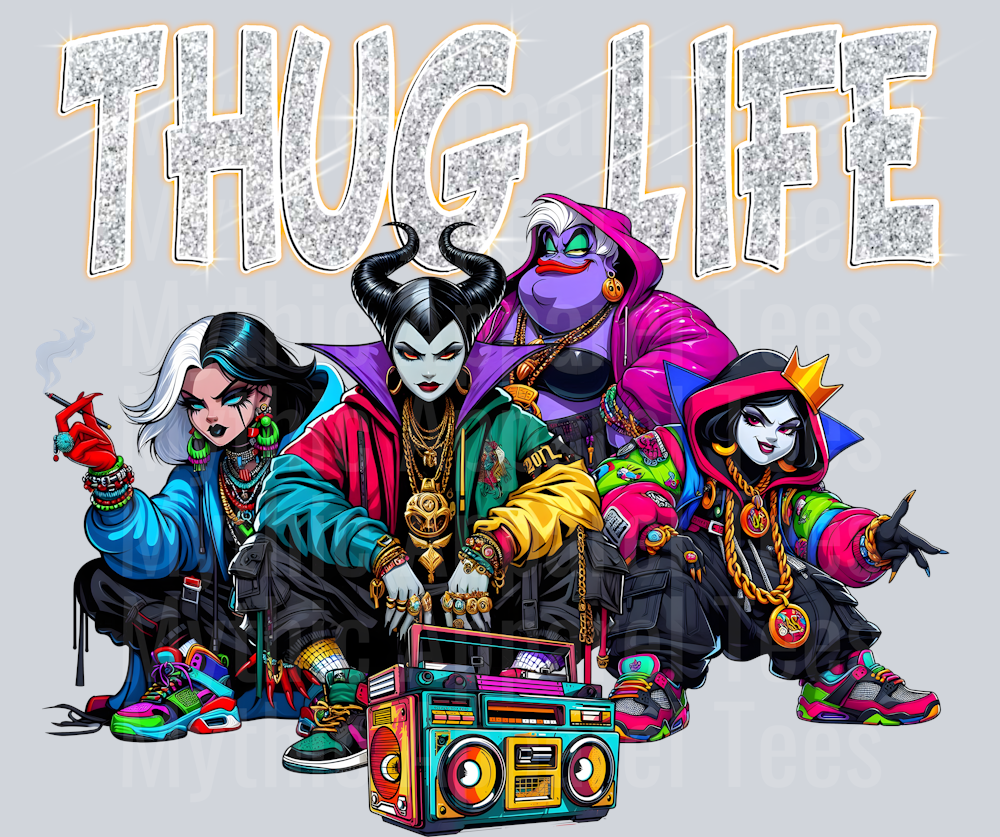 Thug Life Disney Transfers, Disney Villains Transfers, Inspirational,
