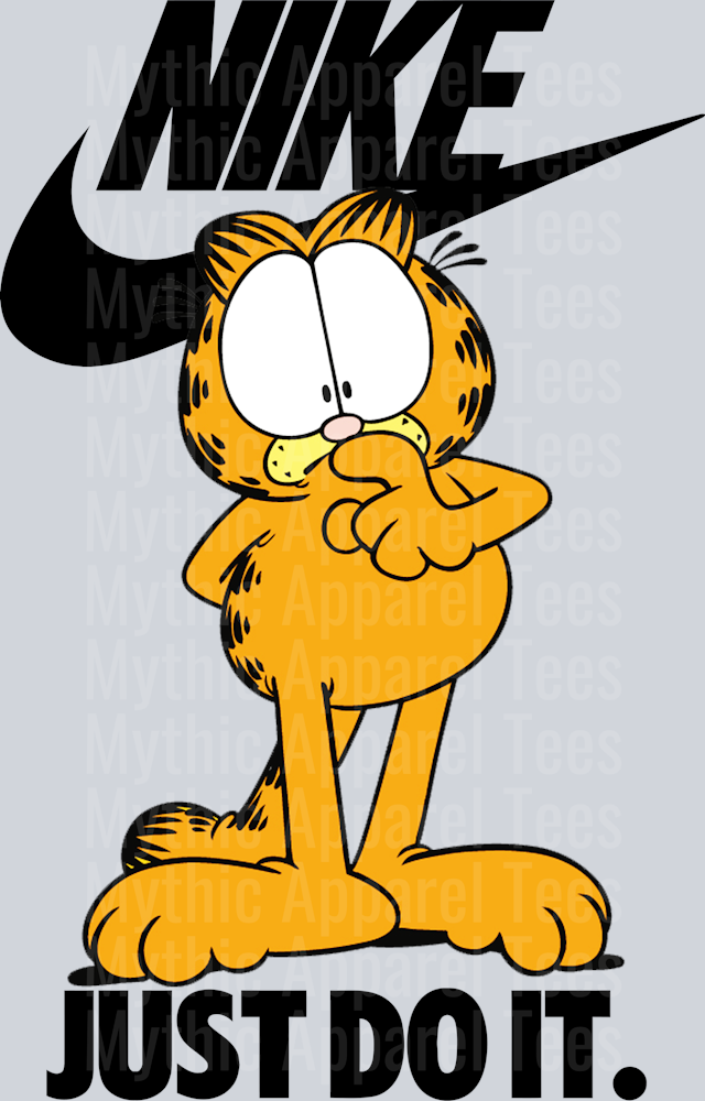 Garfield 2 Just Do It DTF Nike Transfers for Apparel
