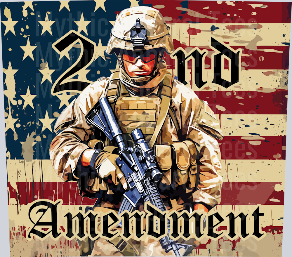 2nd Amendment Soldier DTF Transfers for Patriotic Apparel