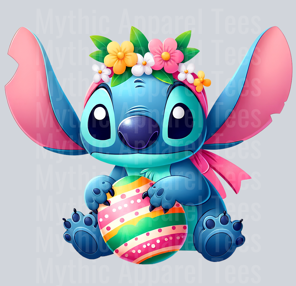 DTF Stitch Easter Transfers