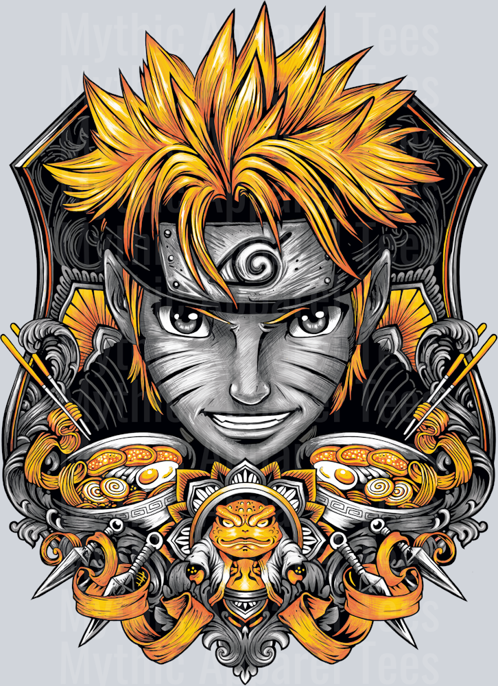 Naruto Yellow Hair DTF Pop Culture Transfers for Apparel