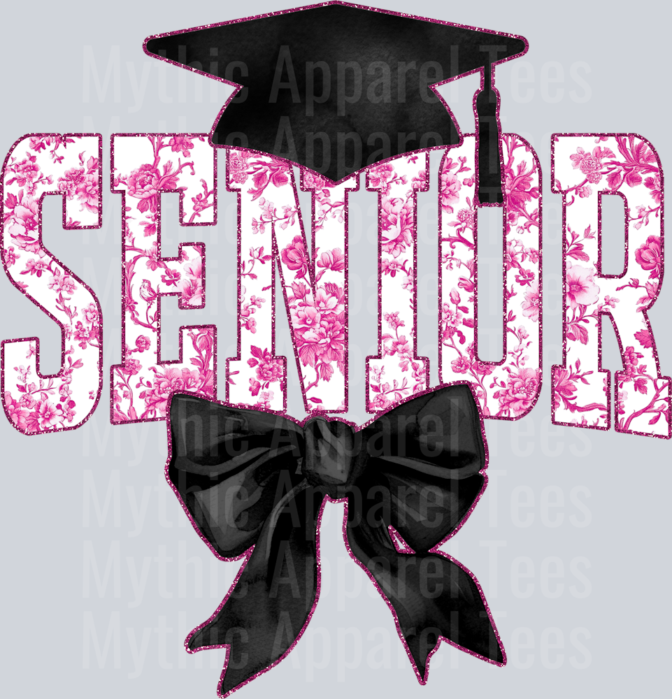 Light Pink Senior Graduation Hat Design Transfers