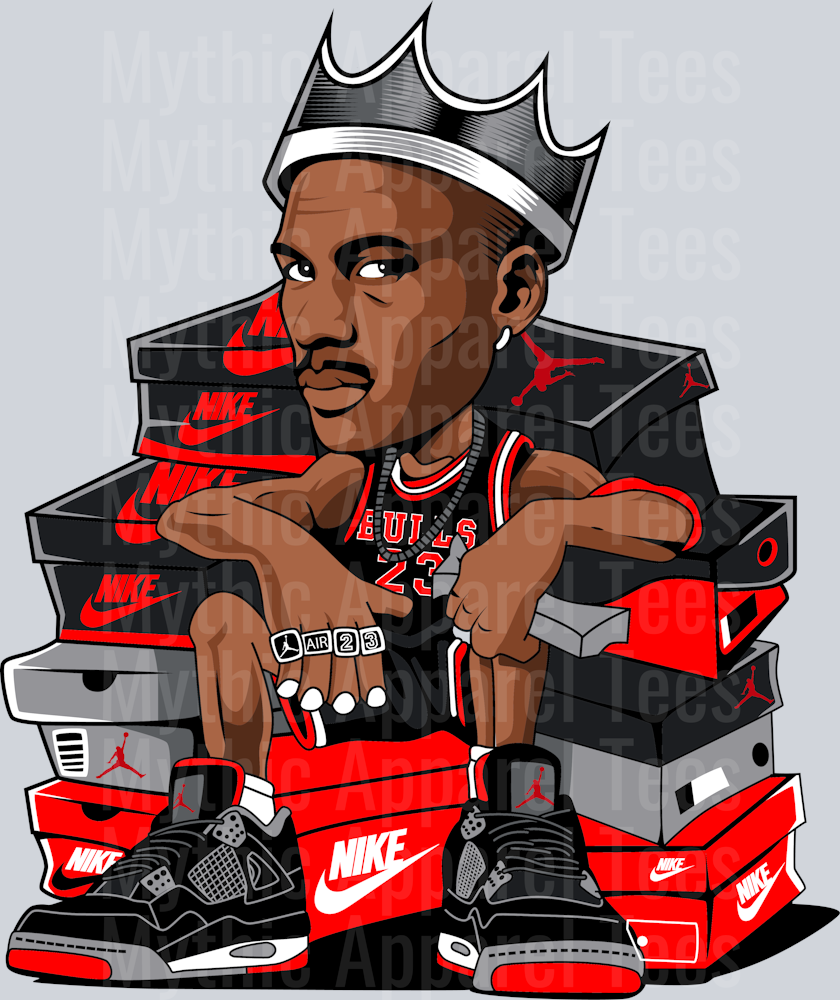 King Goat Transfers, Michael Jordan Transfers, Chicago Bulls, Nike DTF